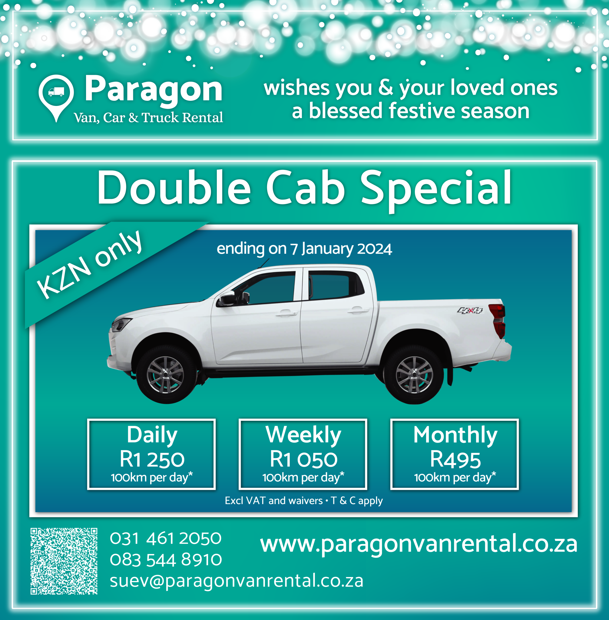 Specials – Paragon Van and Truck Rentals